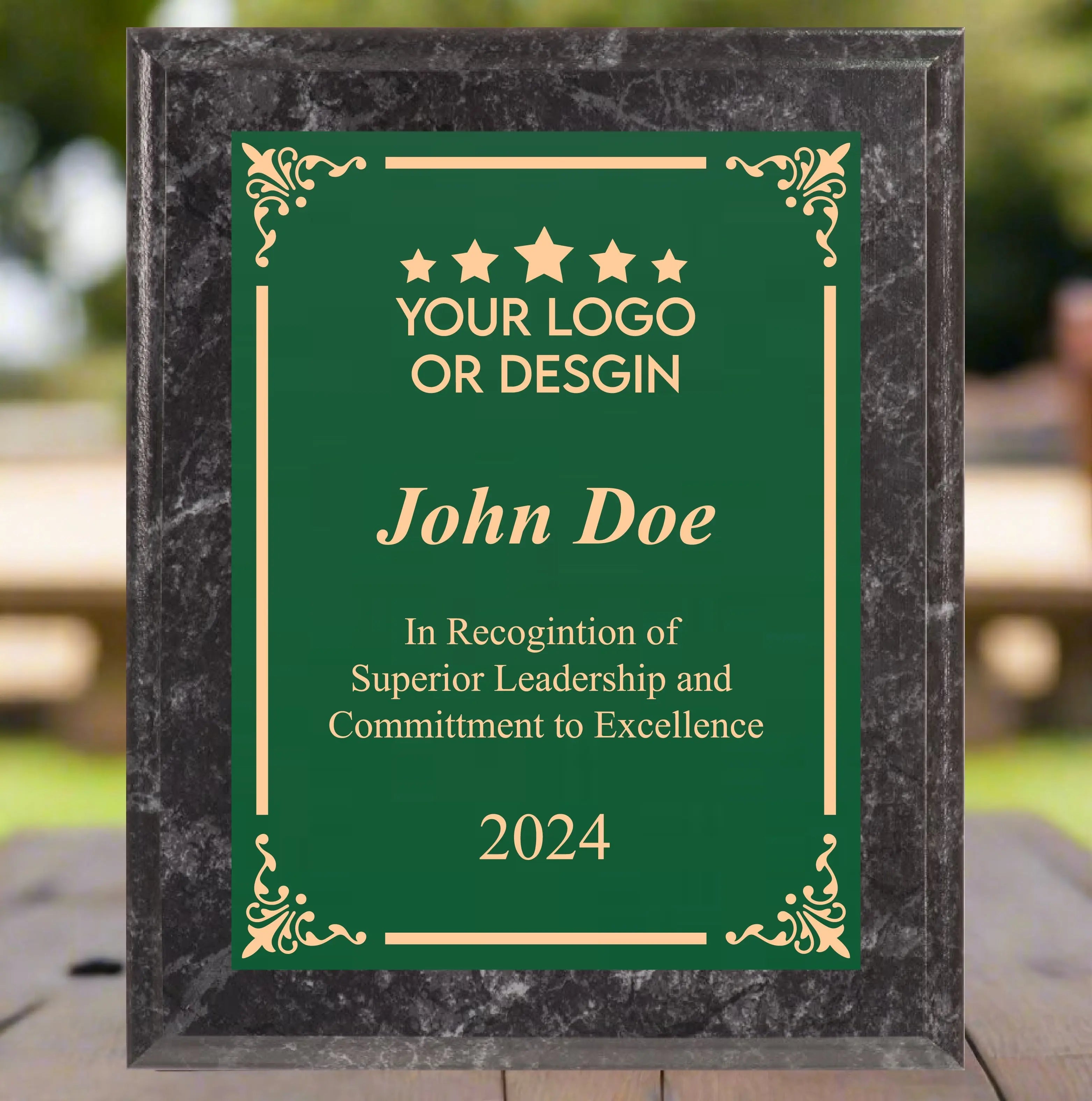Honor achievements with our custom engraved plaques.